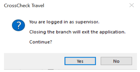 Exiting Branch and Setup Screens – Tres Technologies