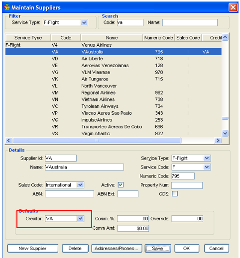 Supplier Table – Tres Technologies