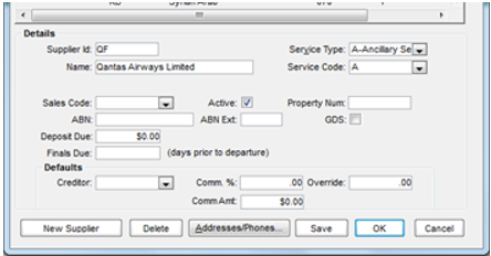 Supplier Table – Tres Technologies