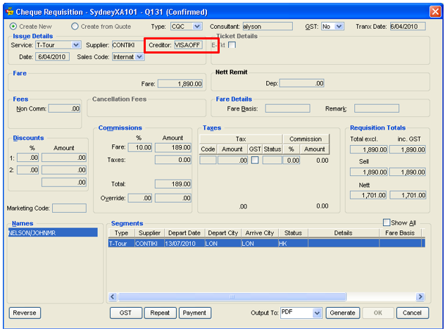 Using Agency Credit Card to Pay a Creditor – Tres Technologies