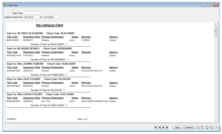Client Reports – Tres Technologies