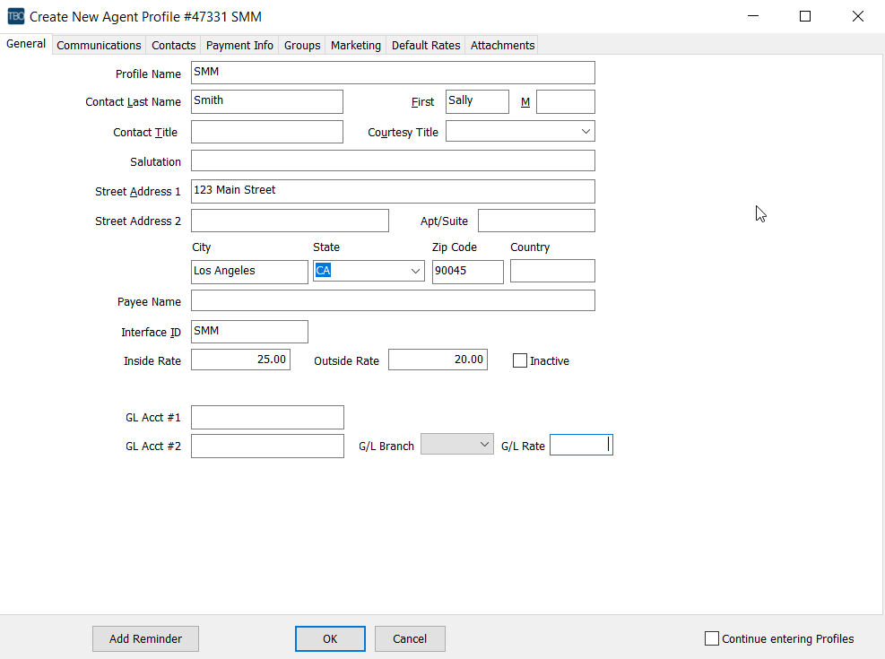 Agent Profiles in Trams Back Office – Tres Technologies
