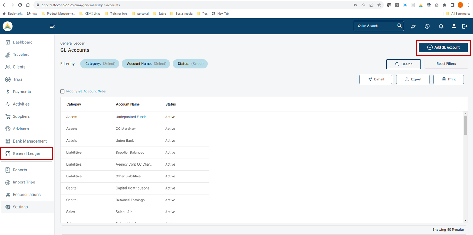 Setting up Tres General Ledger – Tres Technologies