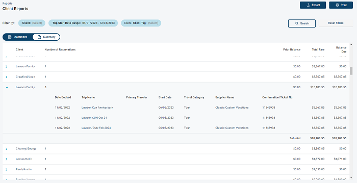 Client Statement/Summary – Tres Technologies