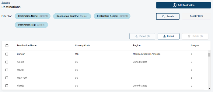 Tres - Destinations – Tres Technologies