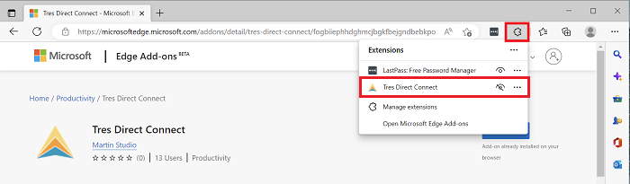 Installing The Direct Connect Extension for Tres – Tres Technologies