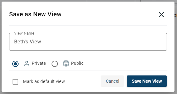 Add a New View in Tres – Tres Technologies