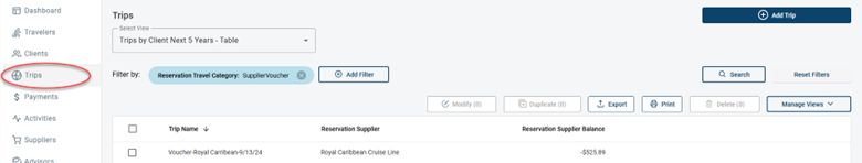 Supplier Vouchers in Tres – Tres Technologies