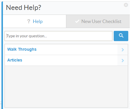 Unlocking Help Inside Tres with Walkme New User Checklist, Walk ...