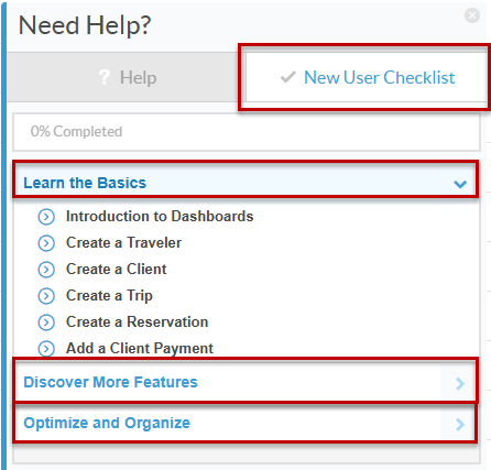 Unlocking Help Inside Tres with Walkme New User Checklist, Walk ...