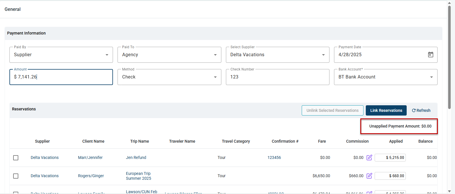 Commission Payment from a Supplier in Tres – Tres Technologies