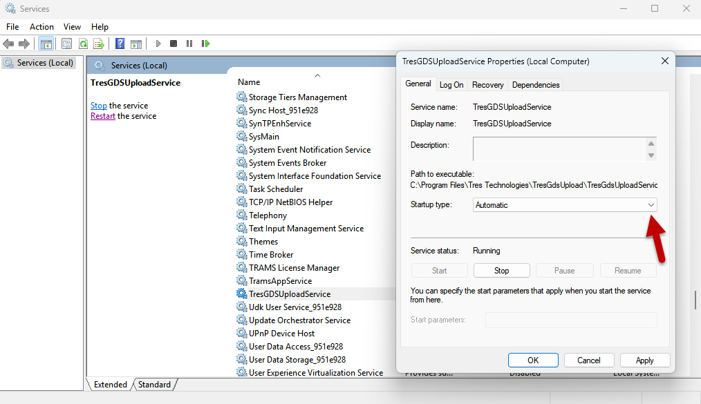 Disable / Enable the Tres GDS Uploader – Tres Technologies