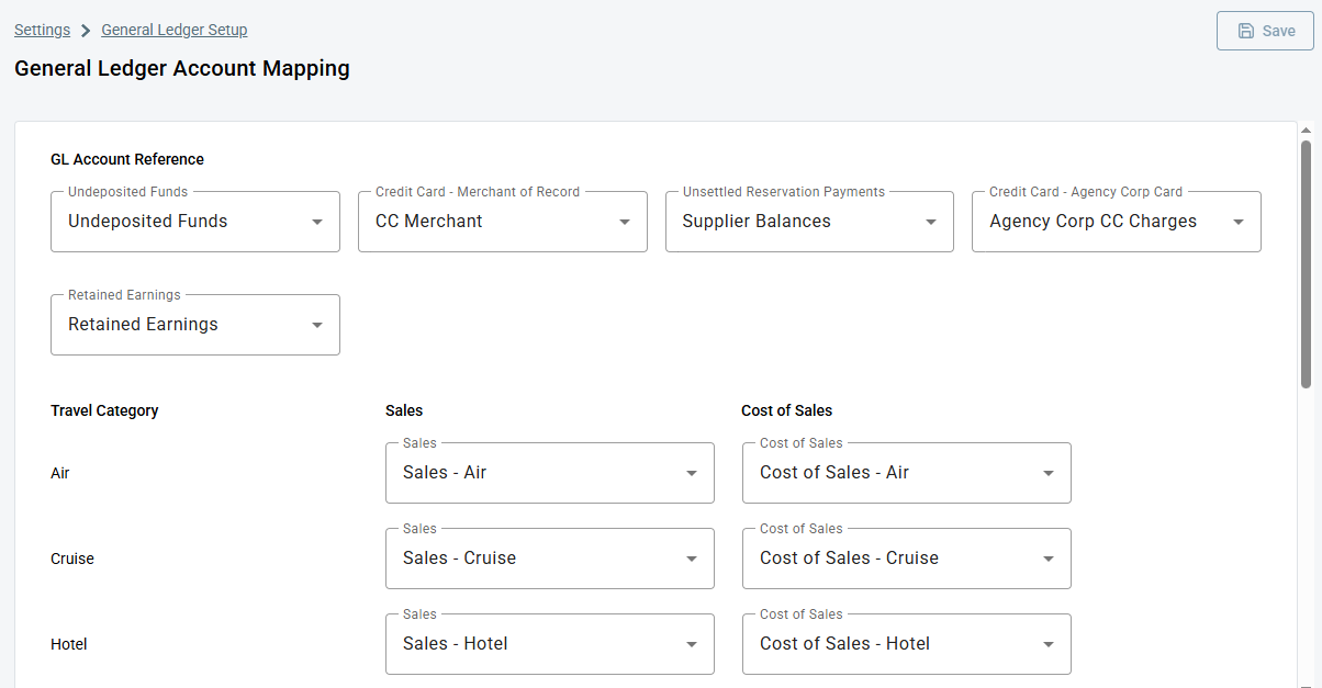 Tres - General Ledger Account Mapping – Tres Technologies