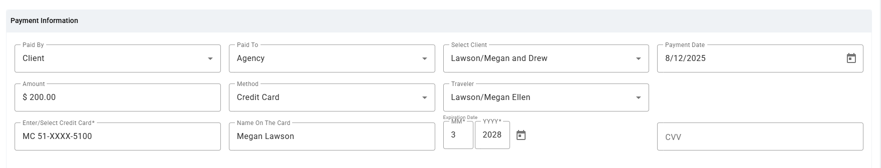 Service Fee Payment in Tres: Credit Card using Payrix – Tres Technologies