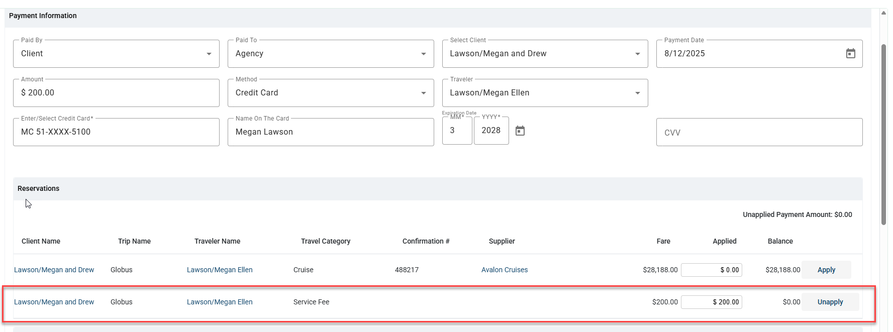 Service Fee Payment in Tres: Credit Card using Payrix – Tres Technologies