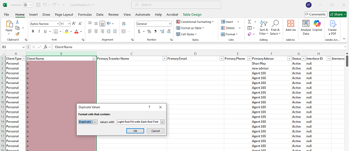 Checking Duplicate Profiles in Tres Using Excel – Tres Technologies