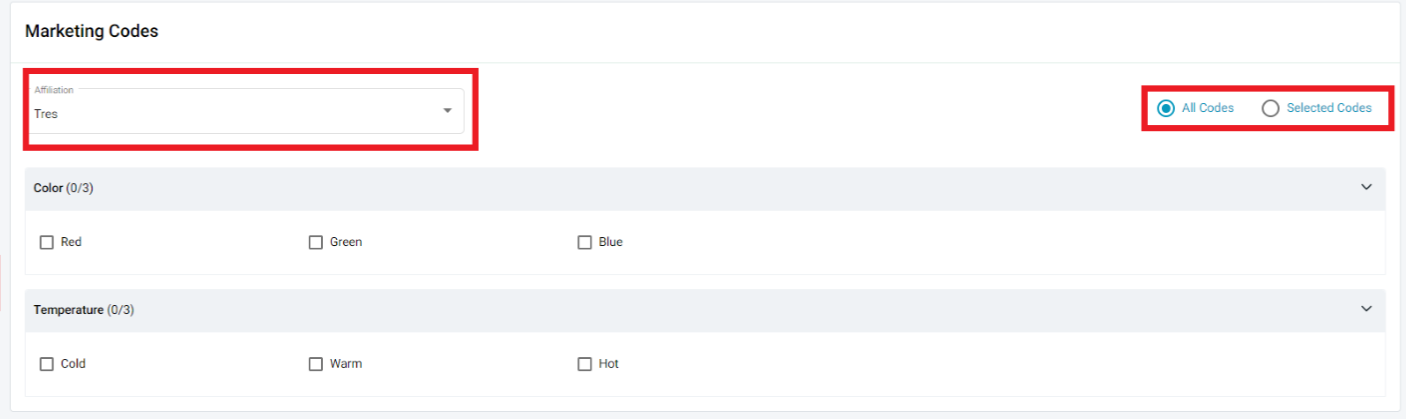 Tres Marketing Codes – Tres Technologies