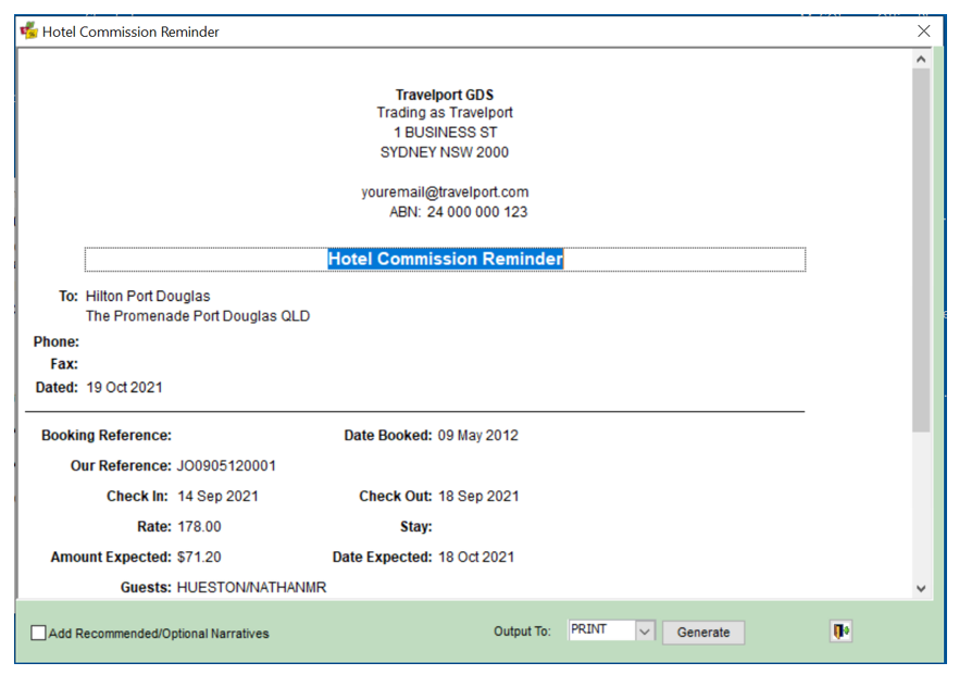 Hotel Commission – Tres Technologies