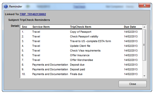 Reminders – Tres Technologies