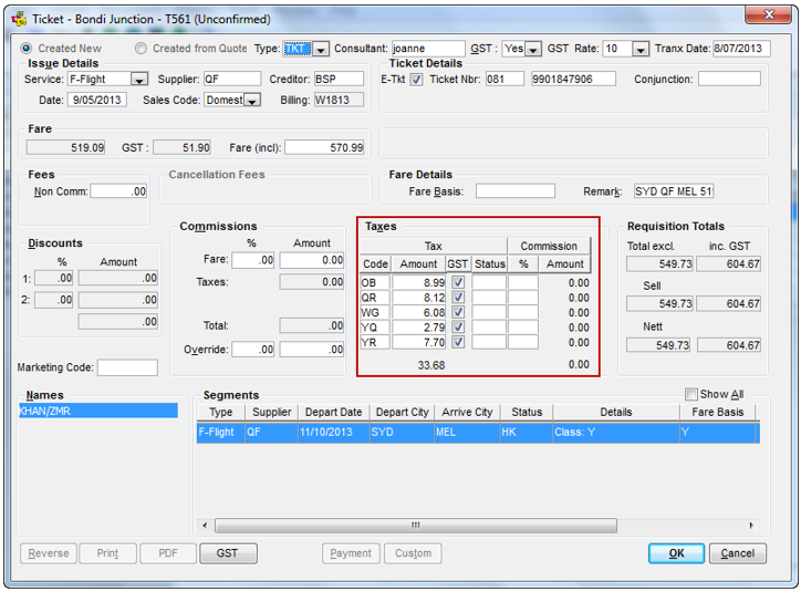 Amend Tickets Already Entered Into CCTE without Commission on Taxes – Tres Technologies