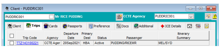 Trips & Cards Tab – Tres Technologies