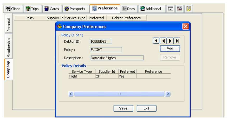 Preference Tab – Tres Technologies