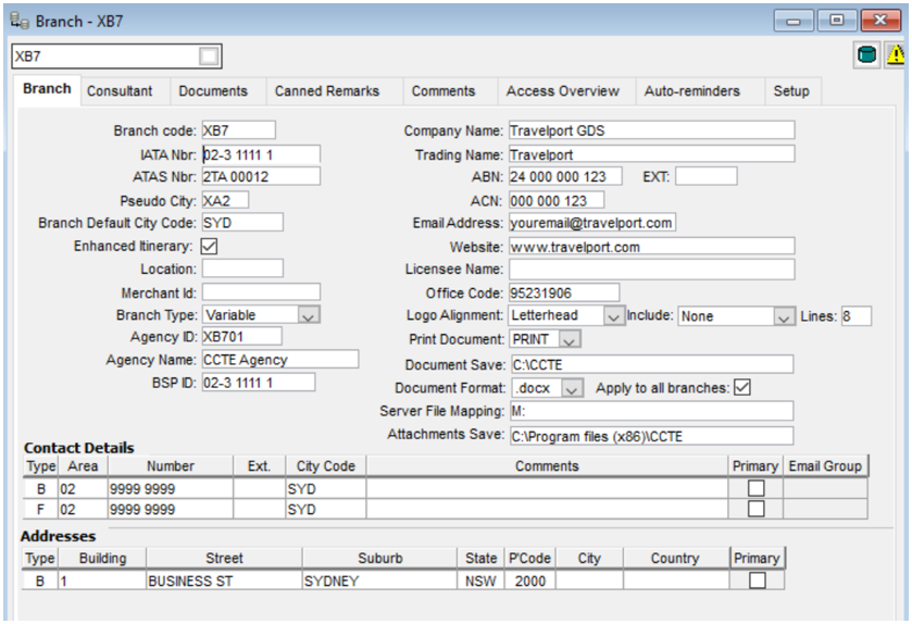 Branch and Setup Area Structure – Tres Technologies