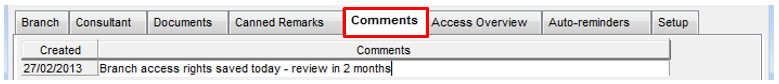 Comments Tab – Tres Technologies