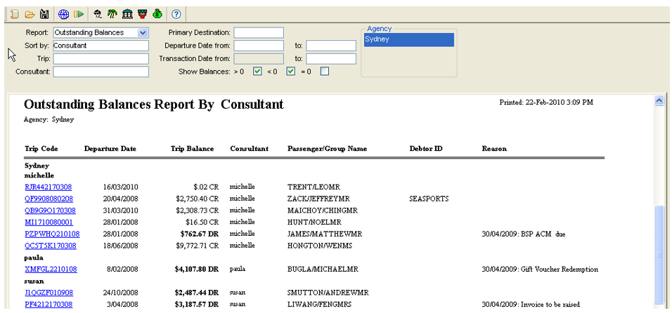 Balance Reports – Tres Technologies
